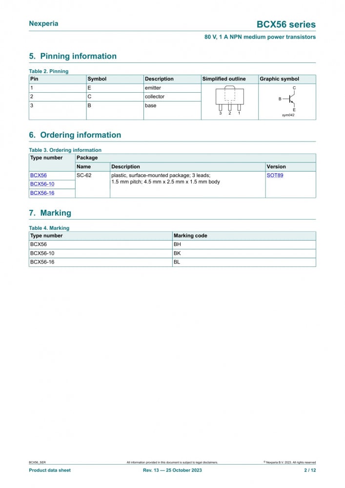 BCX56-16,115 datasheet page 2