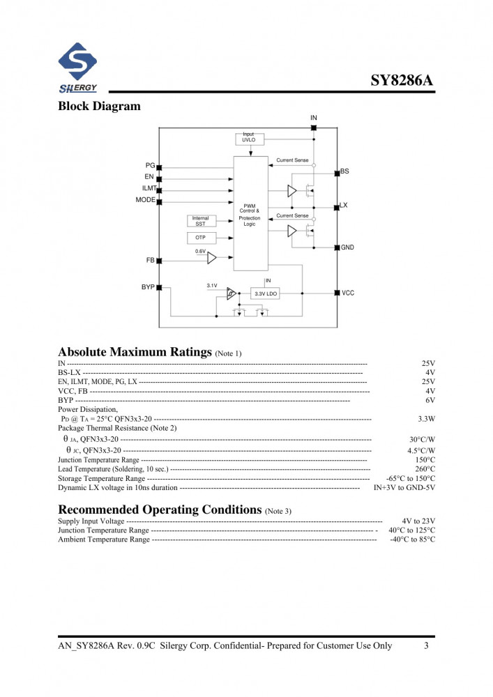 SY8286ARAC datasheet page 3