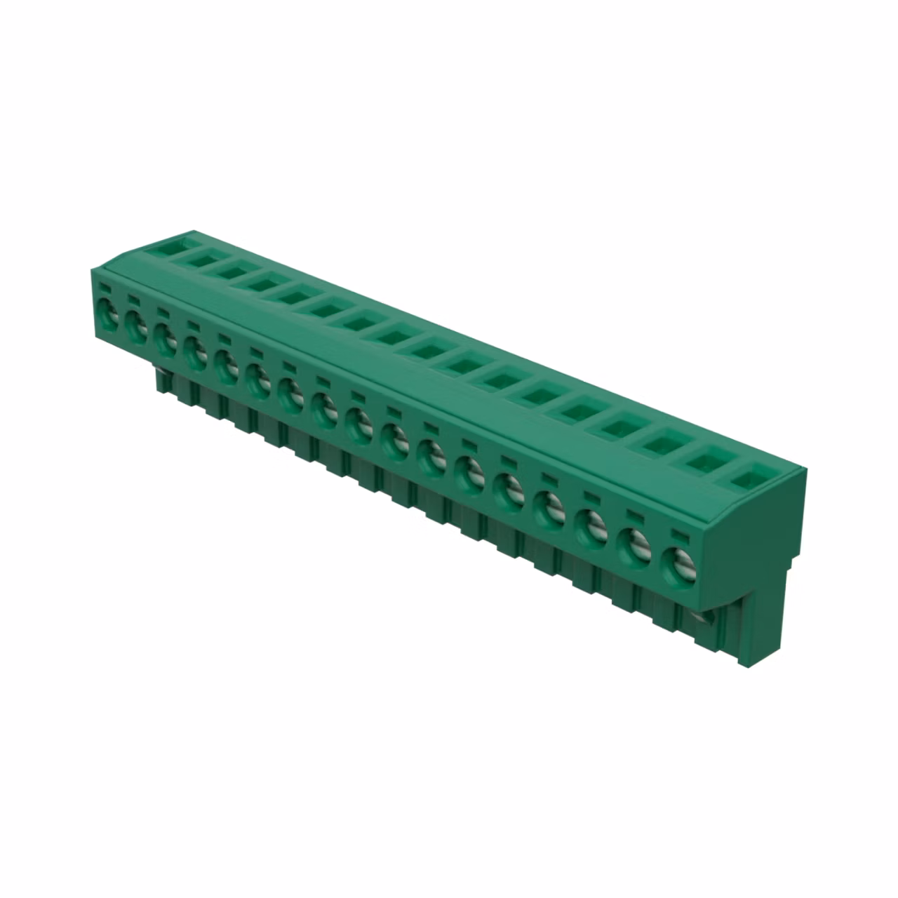 5.08mm Pitch Eurostyle Horizontal Plug, with Reverse Imprinting, Green Housing, 17 Circuits for sale