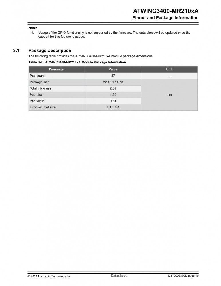 ATWINC3400 document page 10