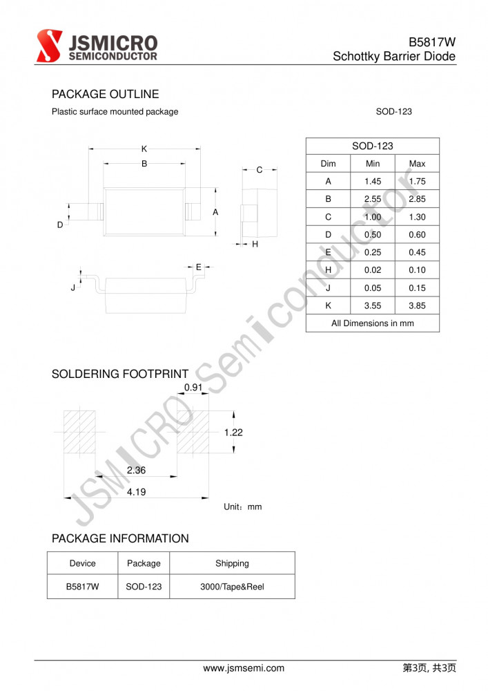 B5817W datasheet page 3