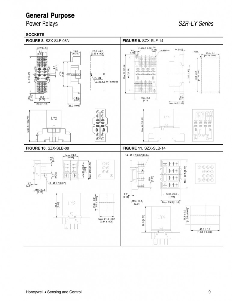 Honeywell SZR-LY series datasheet page 9
