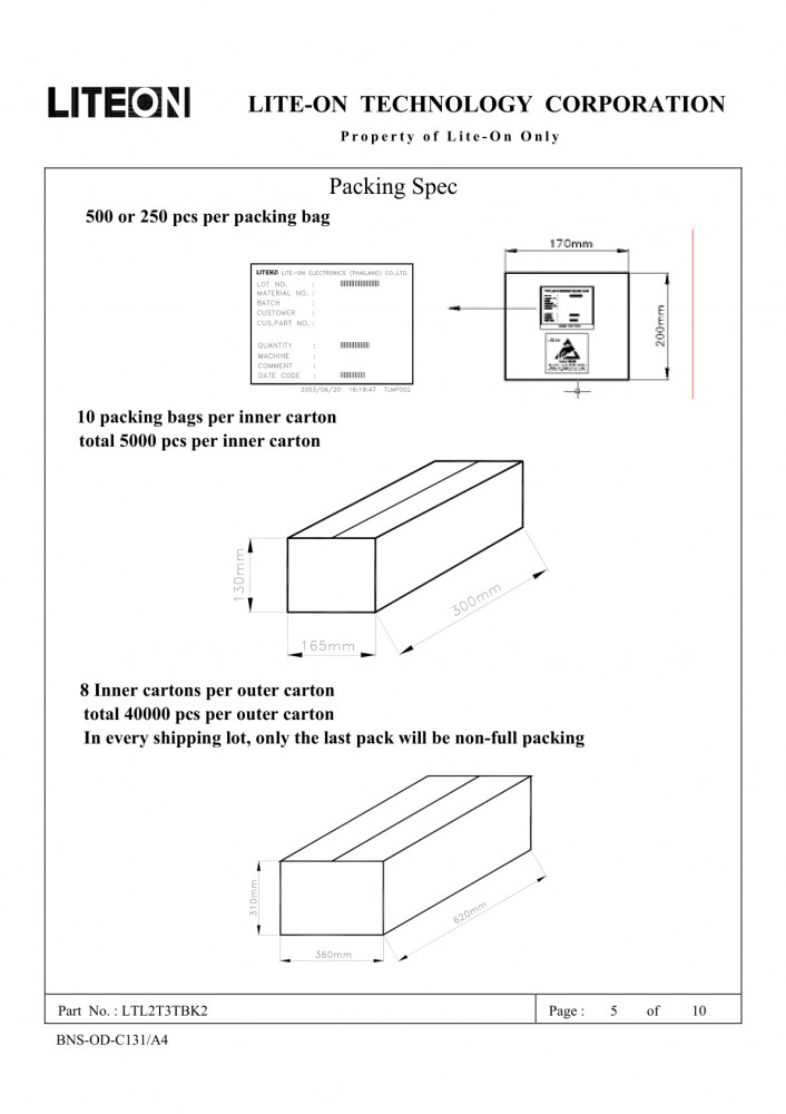 LTL2T3TBK2 datasheet page 5