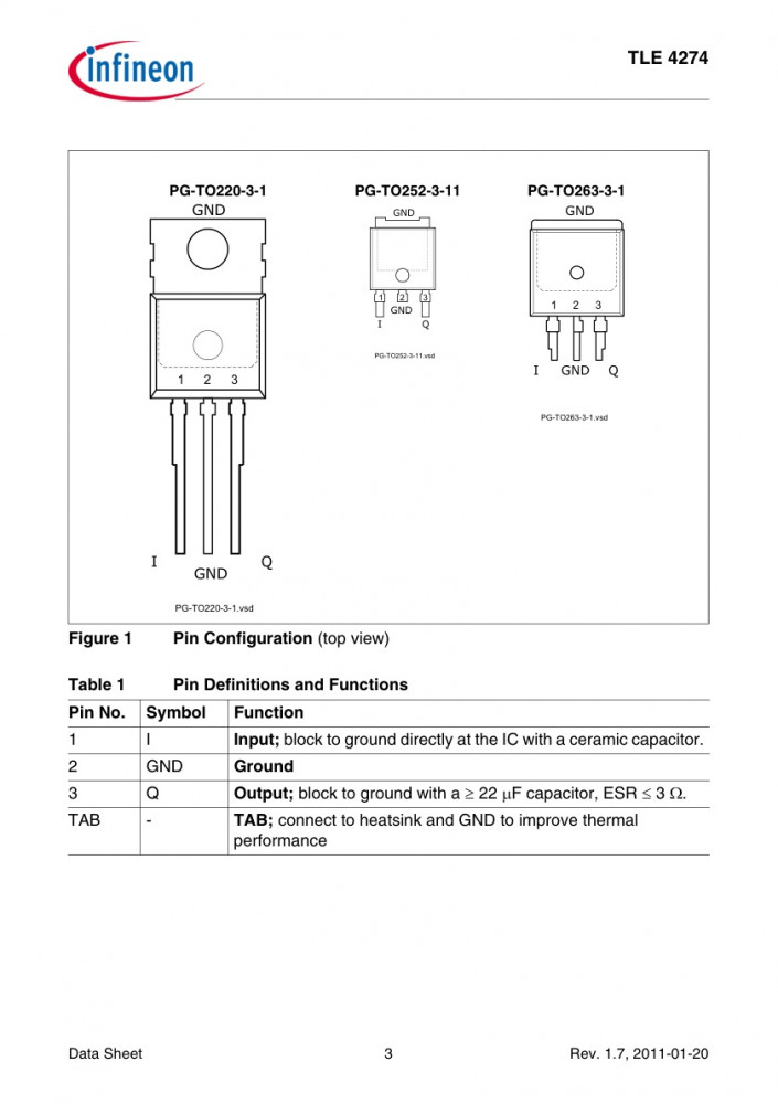 TLE4274 technical document page 3