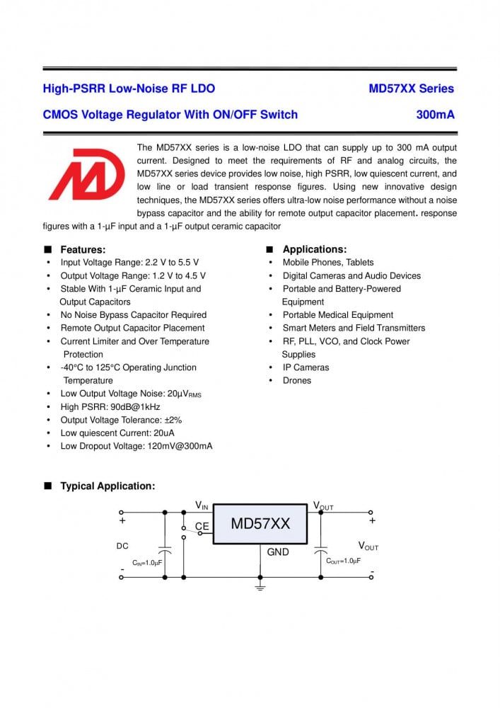 MD57XX datasheet page 1