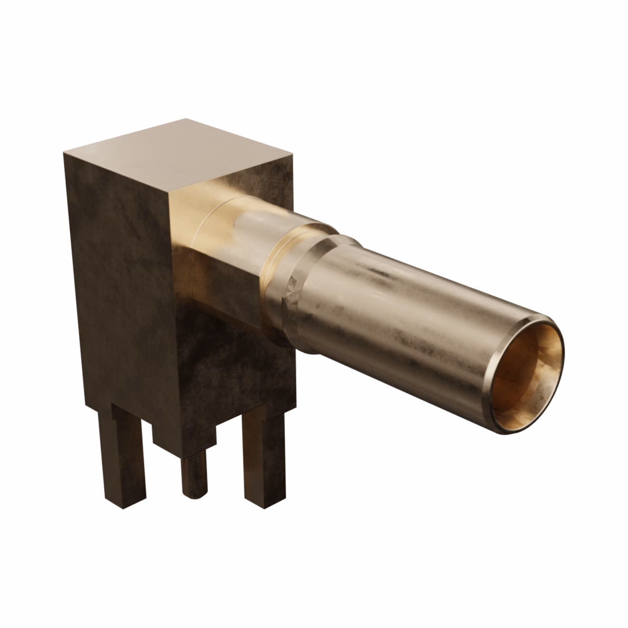 MPRF Jack, Non-Magnetic, Right-Angle, PCB Receptacle, Through Hole, 2.69mm Leg Length, Tray, 50 Ohms for sale