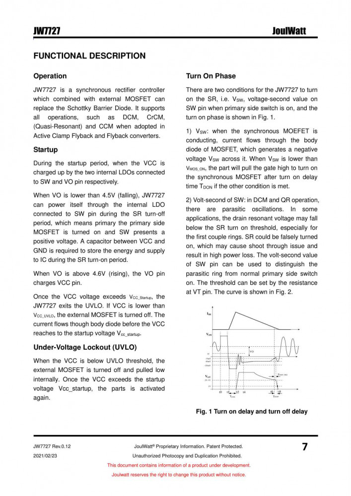 JW7727 datasheet page 7