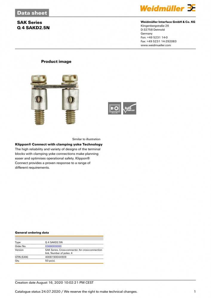 Product documentation image, page 1