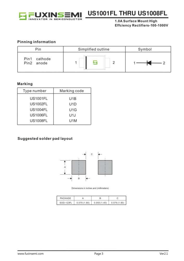US1008FL datasheet page 3
