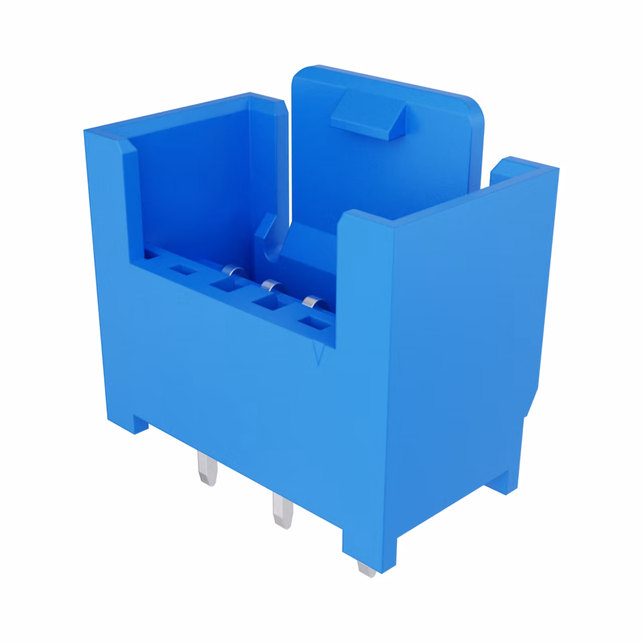 Appli-Mate RAST 2.5 Header, Vertical, 5 Circuits, Tin (Sn) Plating, Glow-Wire Capable, Positioning Keys A, B, E and F Blocked, with Latch, Blue for sale