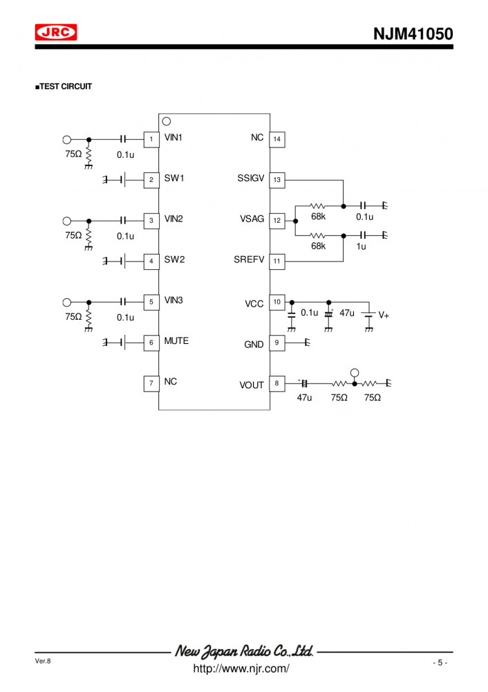 NJM41050 datasheet page 5