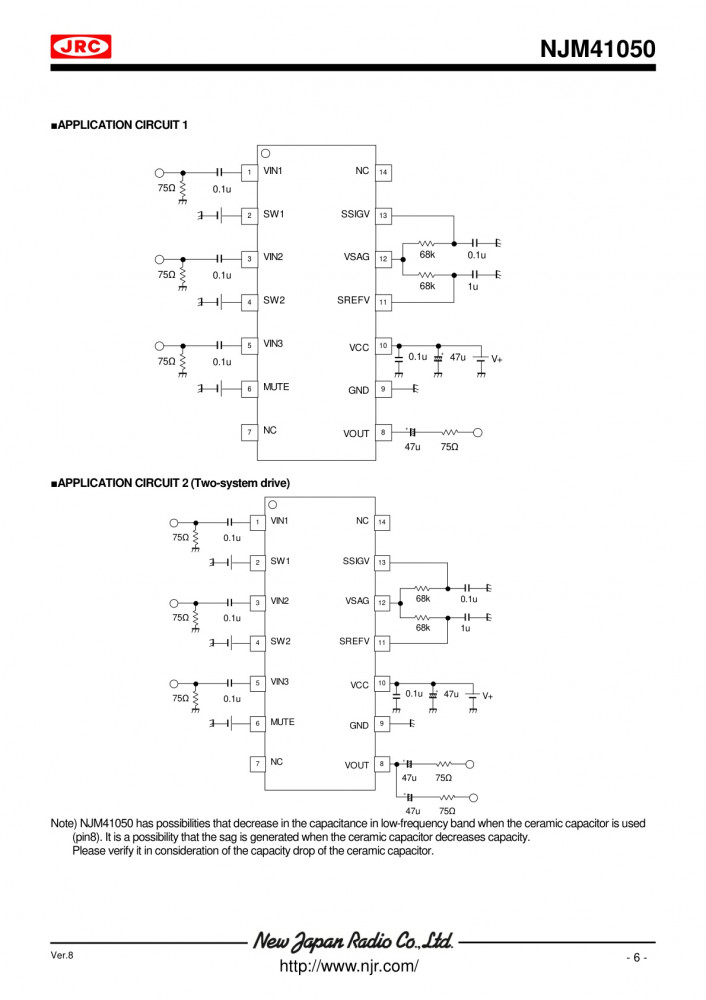 NJM41050 datasheet page 6