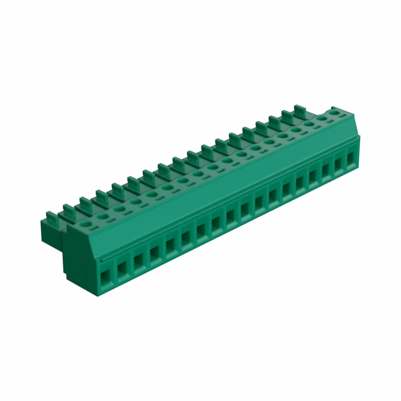 3.81mm Pitch Eurostyle Horizontal Plug, Green Housing, 18 Circuits for sale