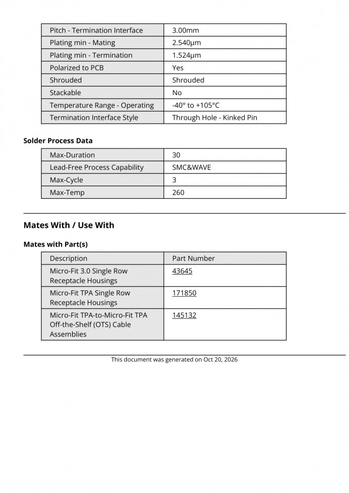 MOLEX 436500715 document page 4