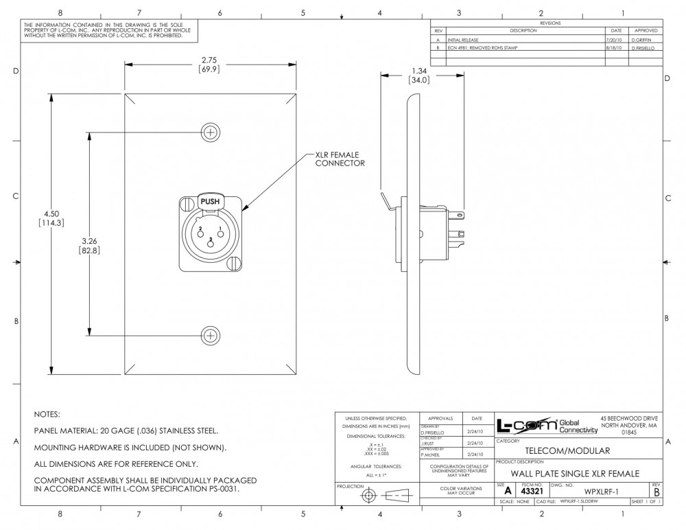 L-com WPXLRF-1 technical document preview