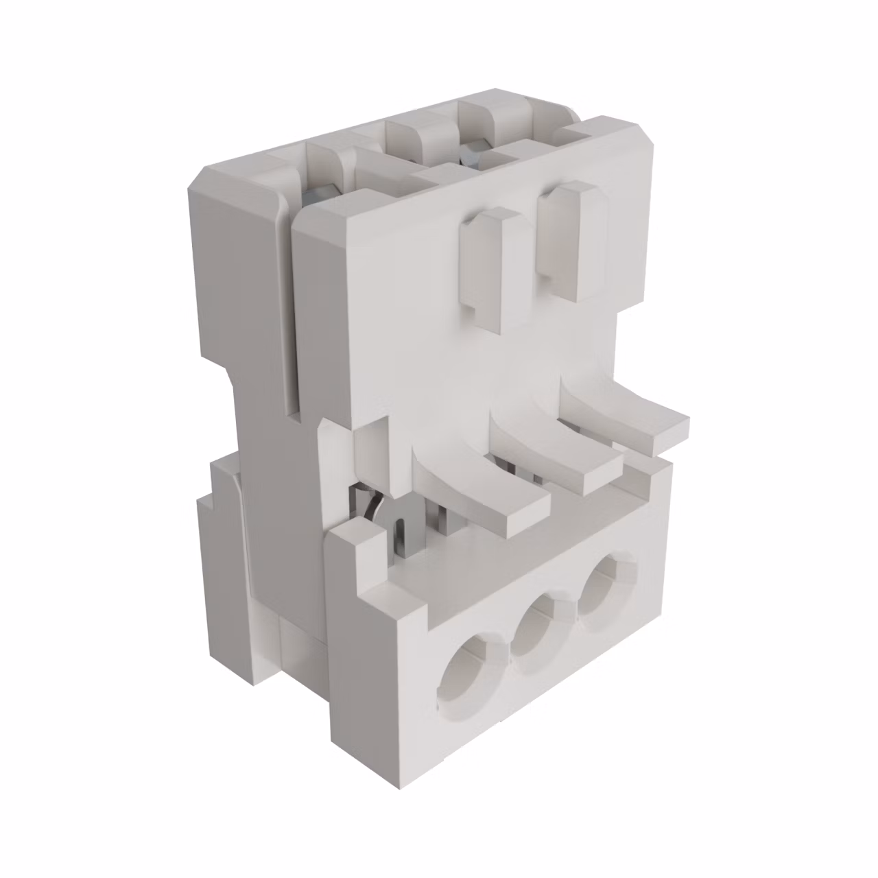 Appli-Mate RAST 2.5 IDT Connector, 2.50mm Pitch, Direct/Indirect, Female, Beaded Terminal, 3 Circuits, Position Keys A and D Removed, Slotted Endwalls, Polarizing Rib Between 1/2 for sale