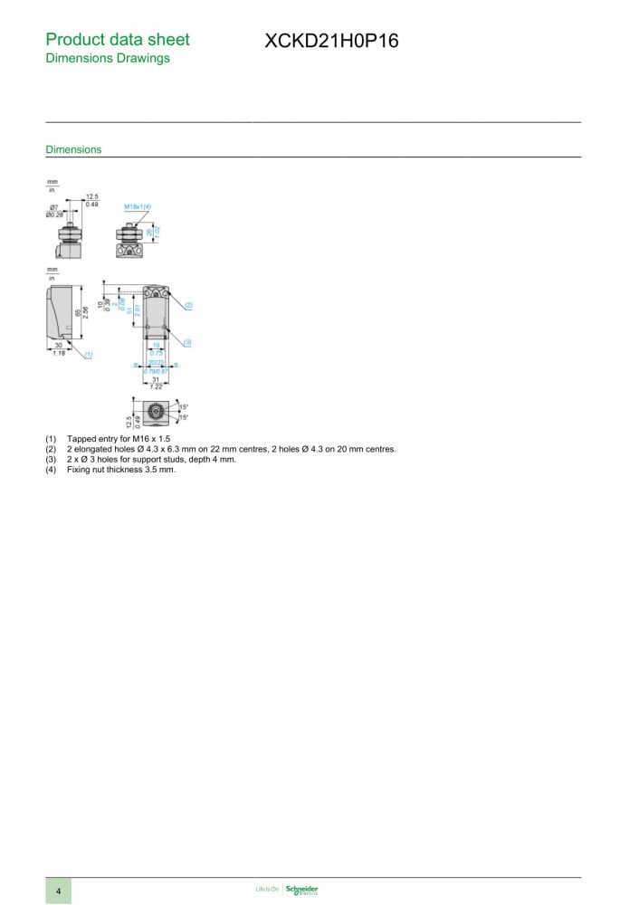 XCKD21H0P16 technical document page 4