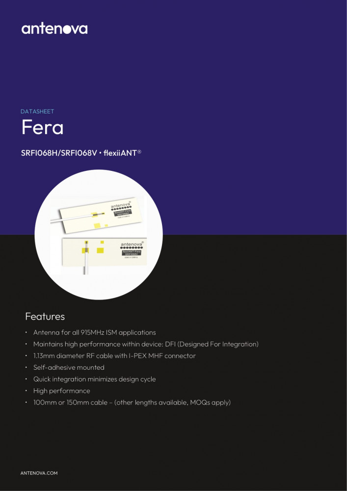 Fera datasheet page 1
