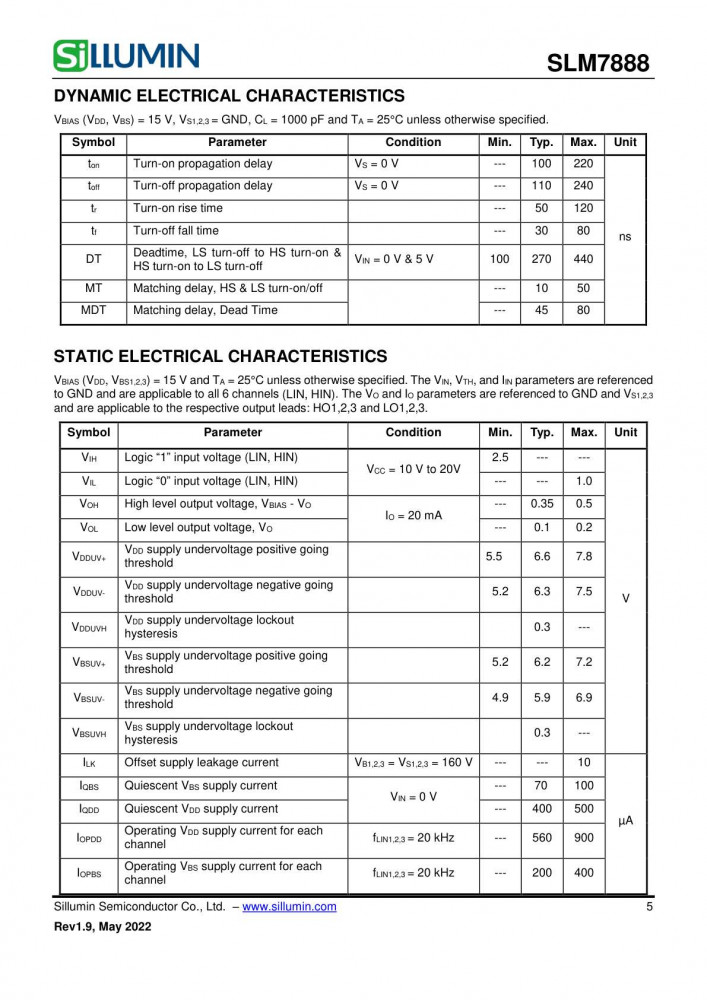 SLM7888 datasheet page 5