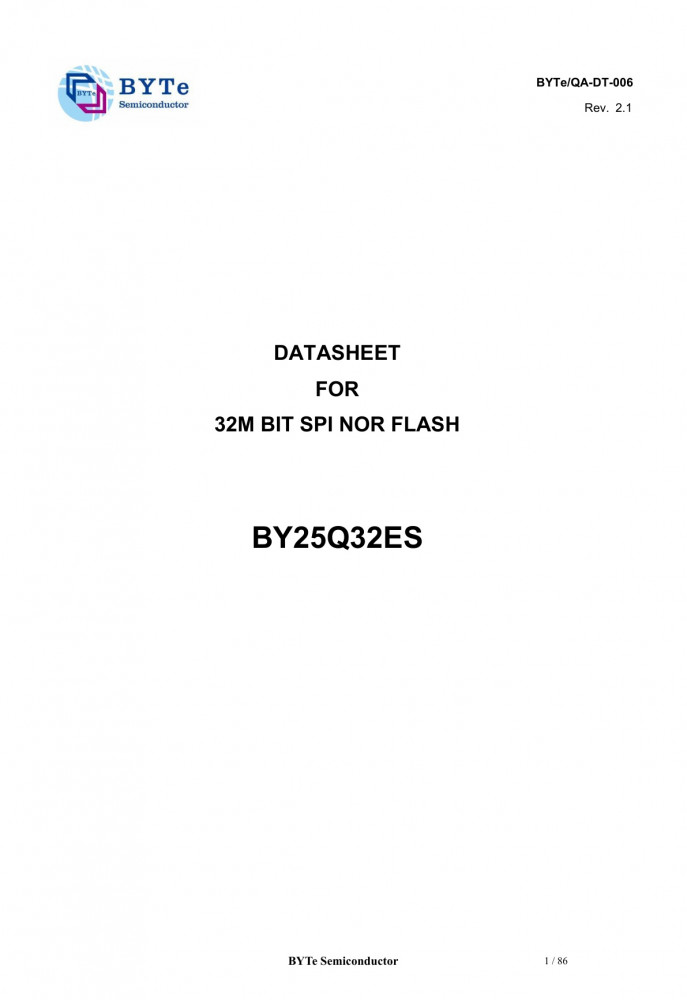 BY25Q32ES datasheet page 1