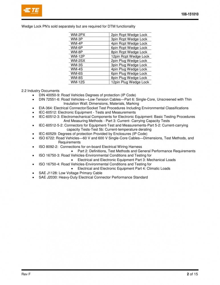 DTM Series document page 2