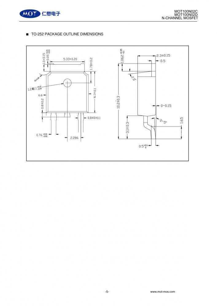 MOT100N02D datasheet page 5