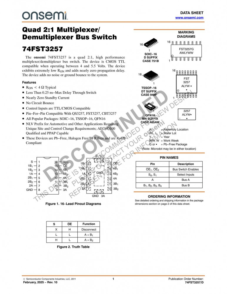 74FST3257 datasheet visual 1