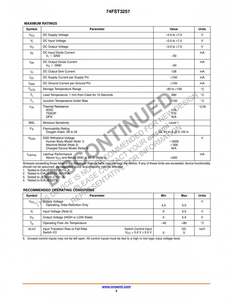74FST3257 datasheet visual 3