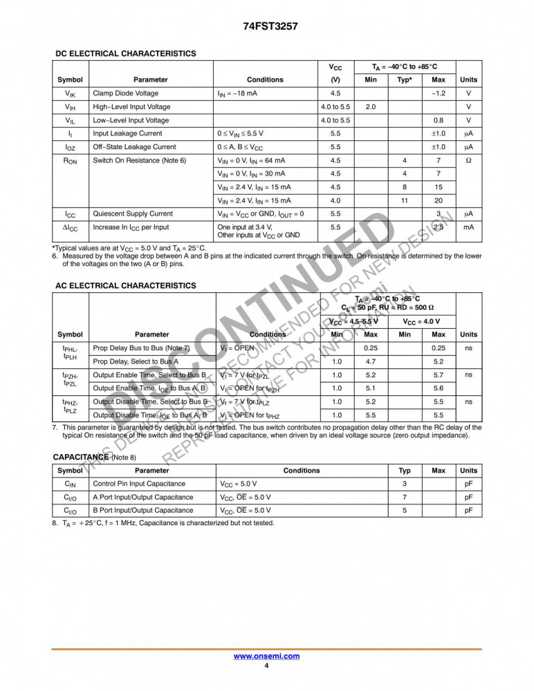 74FST3257 datasheet visual 4