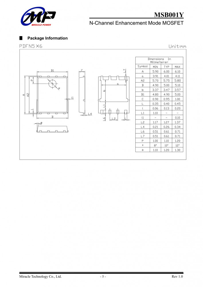 MSB001Y datasheet page 5