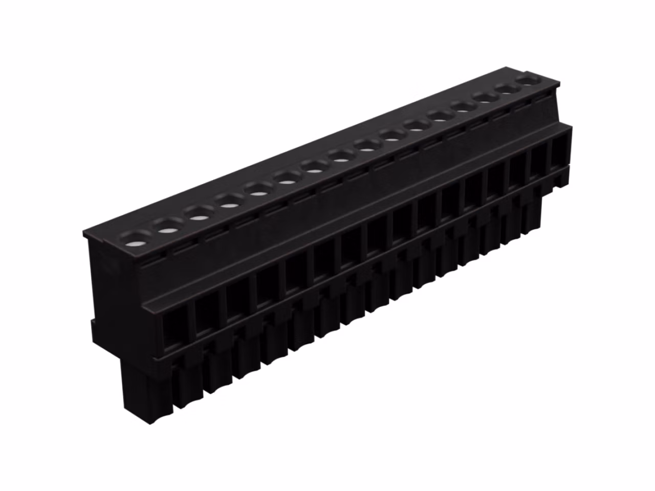 3.81mm Pitch Eurostyle Vertical Plug, with Reverse Imprinting, Rear Wire Entry, Black, 16 Circuits for sale