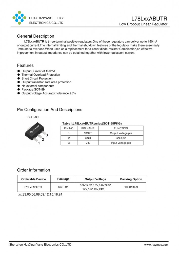 L78L09ABUTR-HXY datasheet page 1