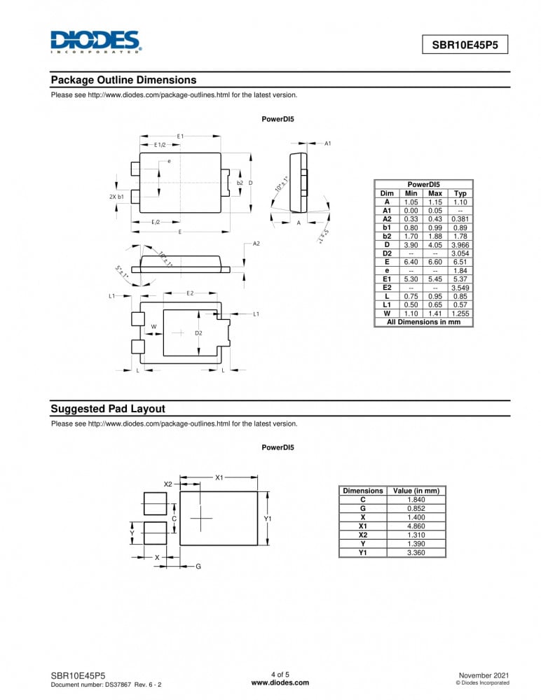SBR10E45P5-13 datasheet page 4
