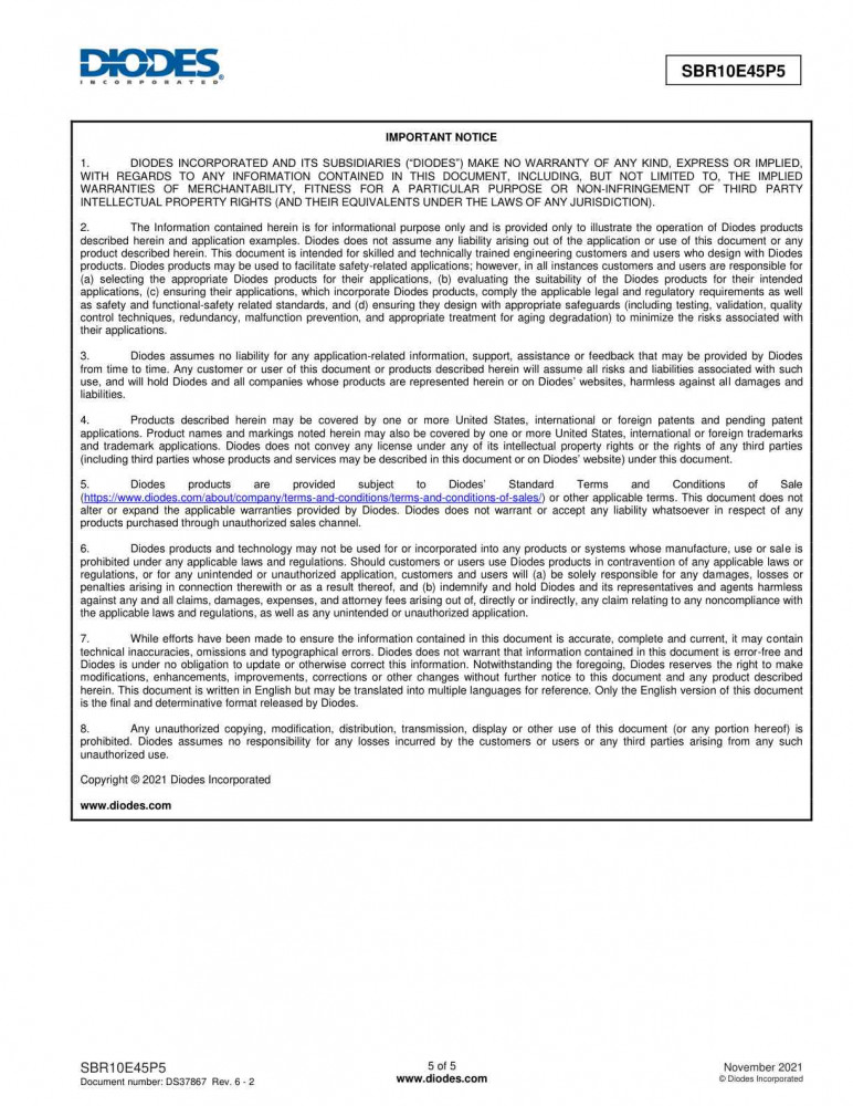 SBR10E45P5-13 datasheet page 5