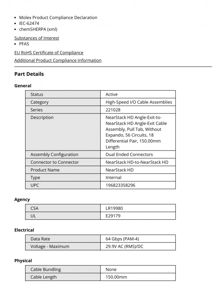 MOLEX 2210280150 technical document page 2