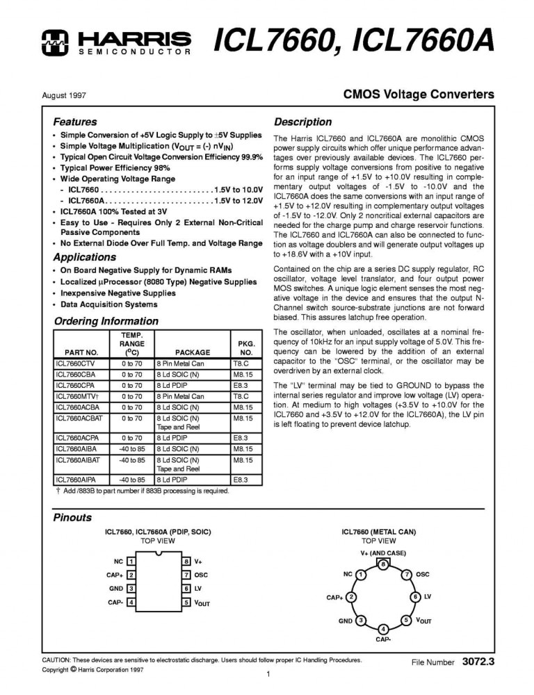 ICL7660 datasheet page 2