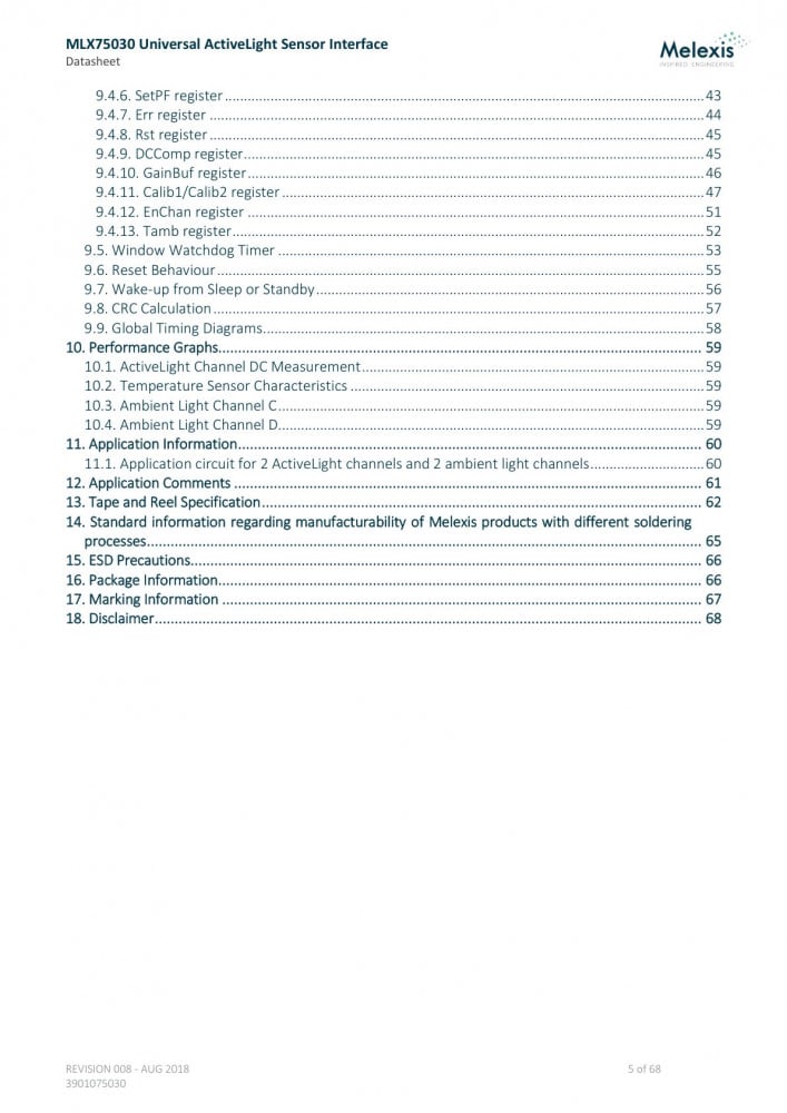 MLX75030 datasheet page 5