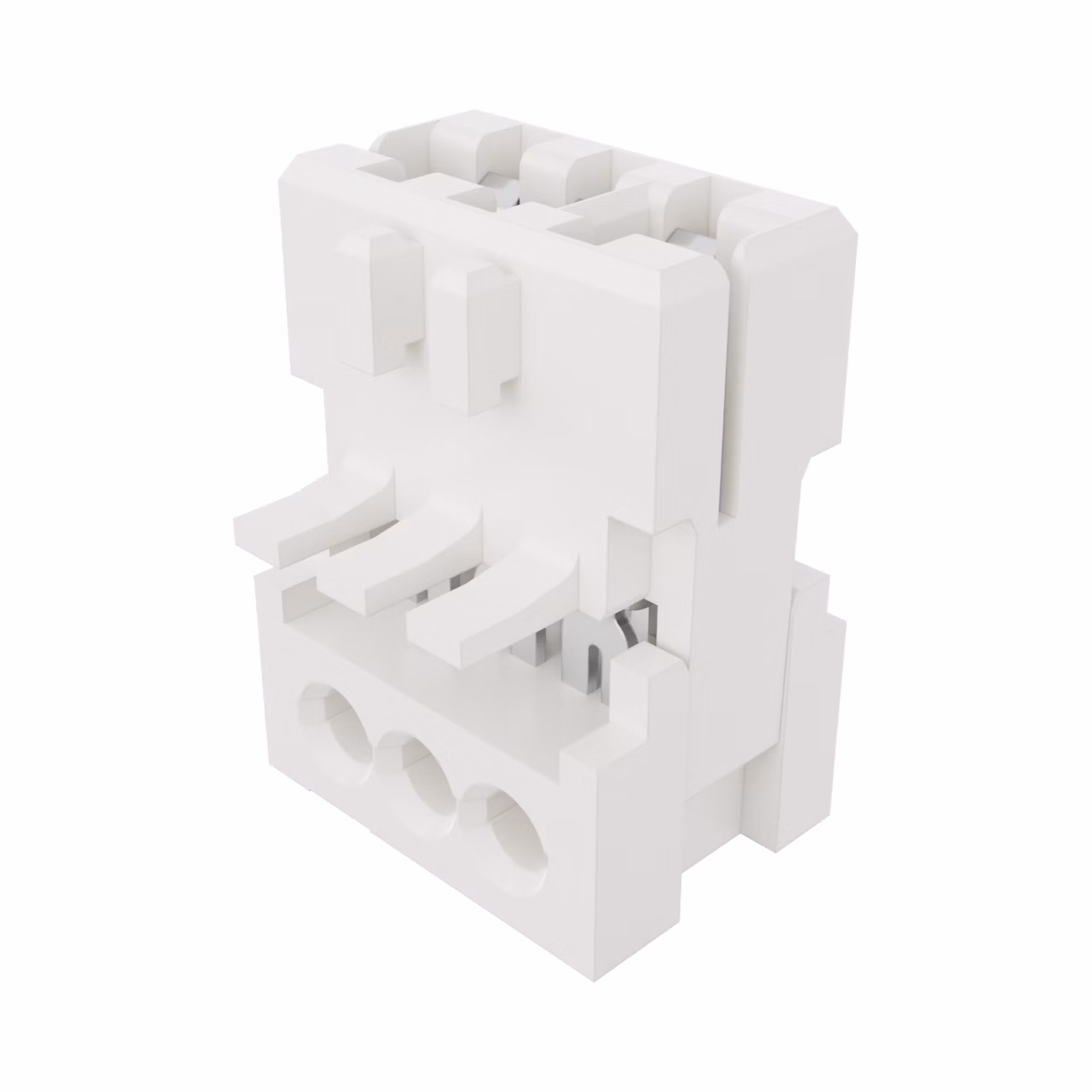 Appli-Mate RAST 2.5 IDT Connector, 2.50mm Pitch, Direct/Indirect, Female, Beaded Terminal, 3 Circuits, Position Keys A and D Removed, Slotted Endwalls, Polarizing Rib Between 2/3 for sale