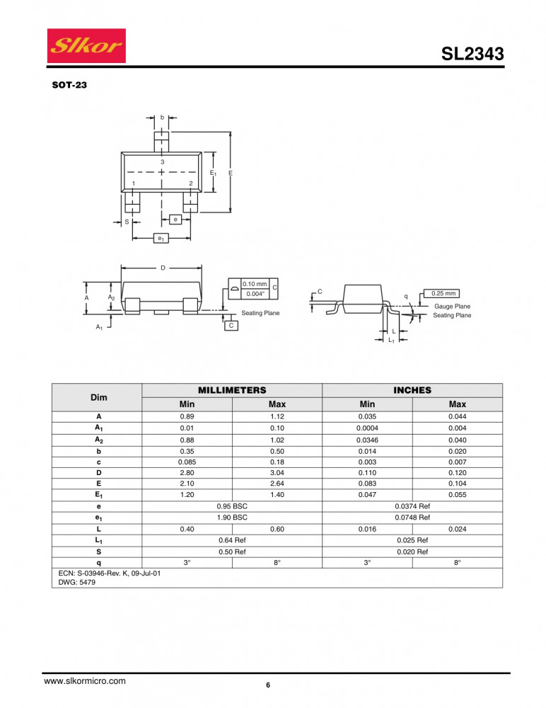 SL2343 datasheet page 6