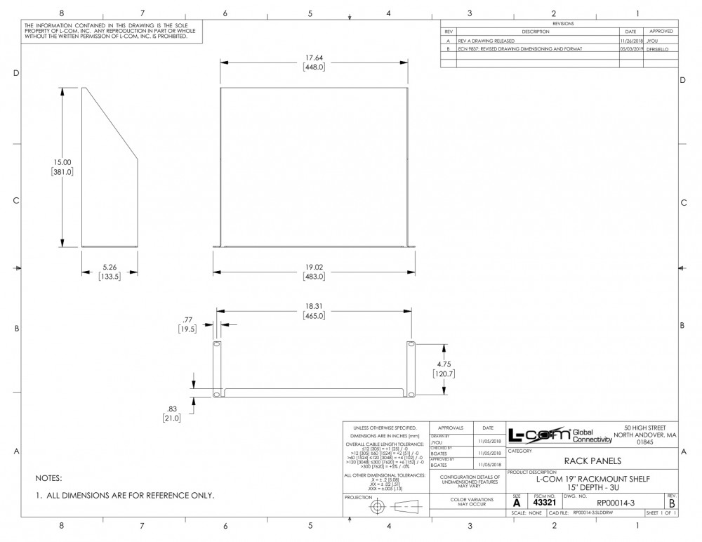 L-com RP00014-3 technical document page