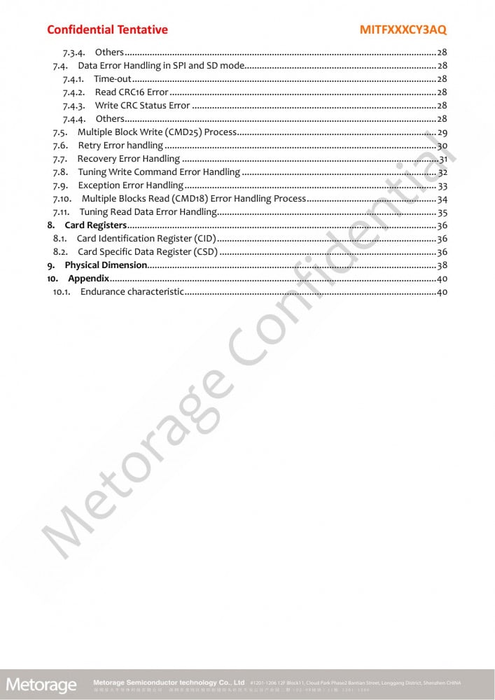 MITF032CY3AQ datasheet page 5