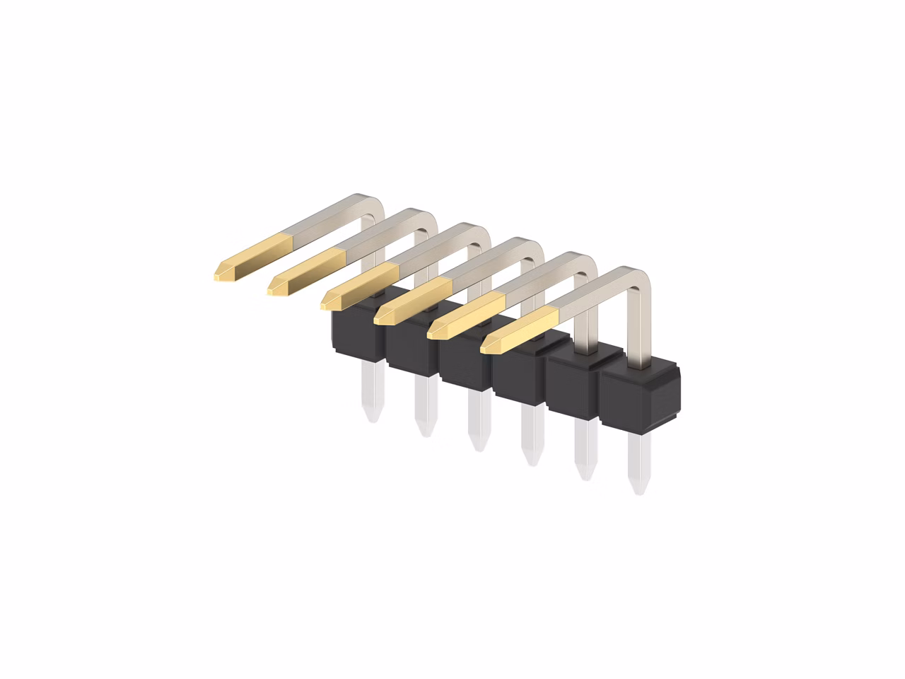 KK 254 Breakaway Header, Right-Angle, 6 Circuits, 0.38µm Gold (Au) Plating, Mating Pin Length 10.29mm, Bag for sale