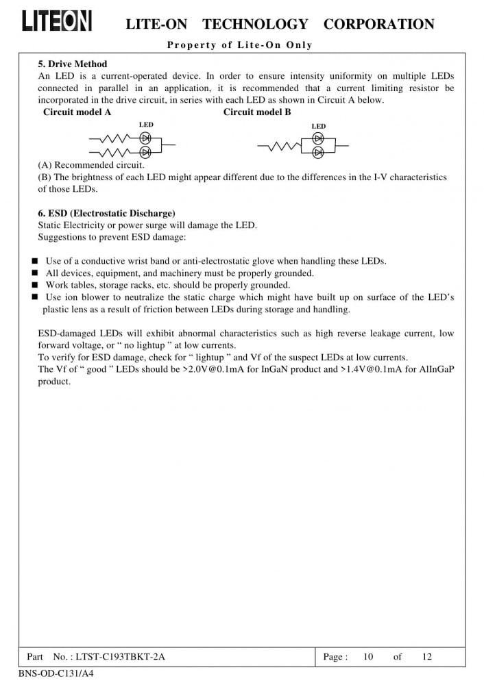 LTST-C193TBKT-2A datasheet page 10