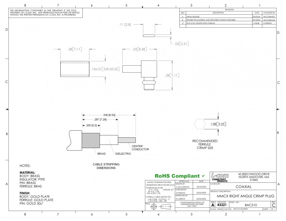 L-com BAC510 technical document preview