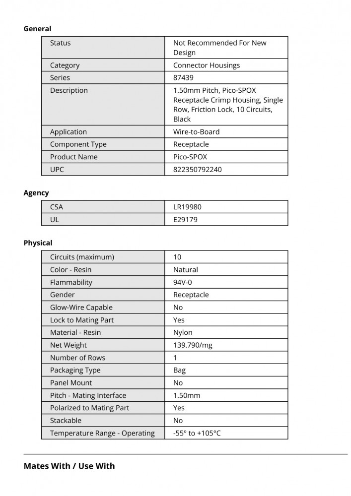 874391001 product document image, page 2
