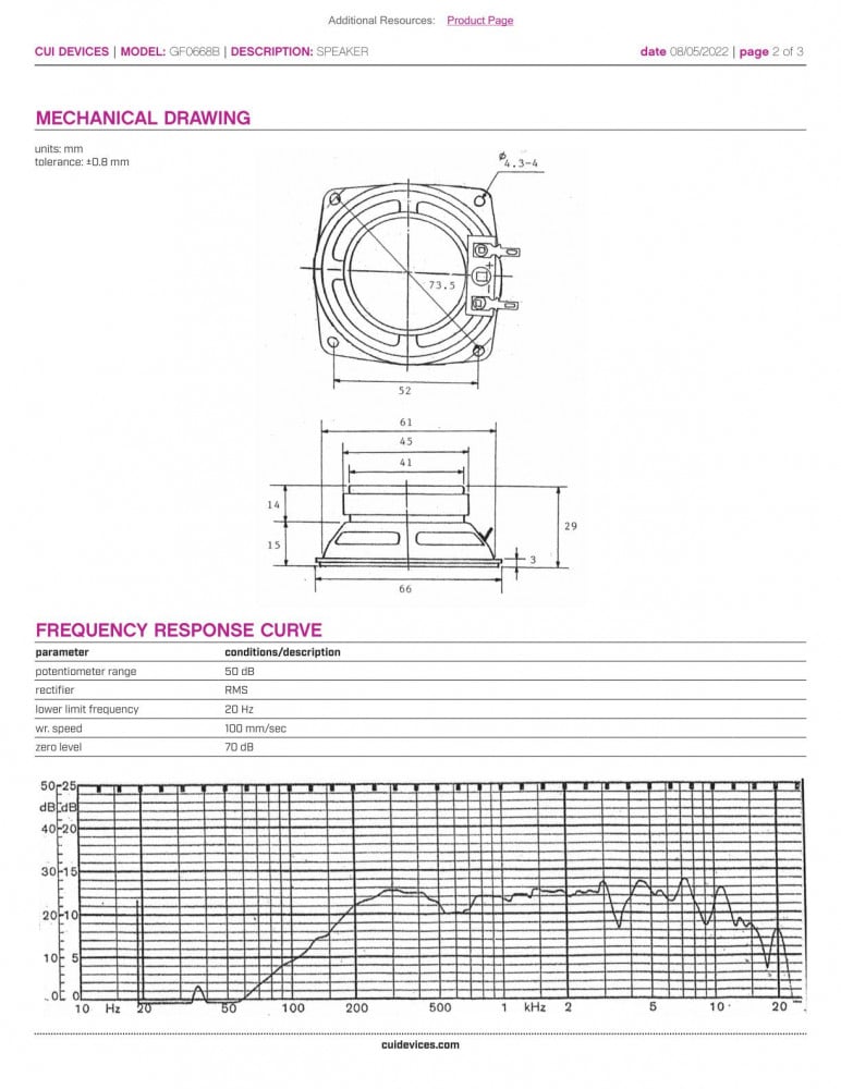GF0668B mechanical drawing page