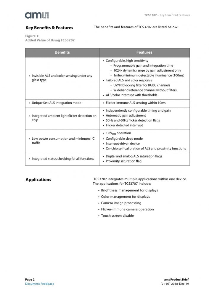 TCS37073 technical document page 2