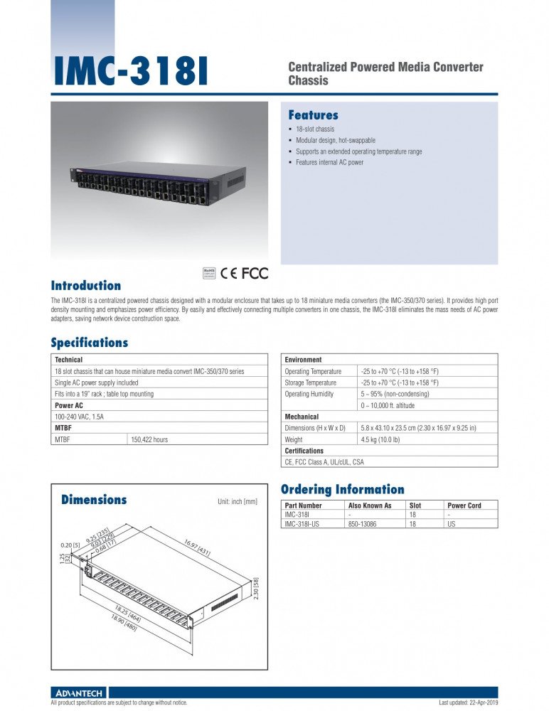 IMC-318I series product documentation preview