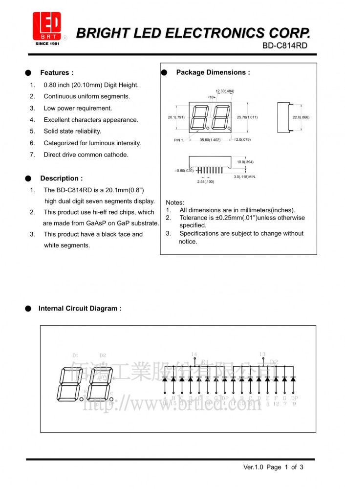 BD-C814RD datasheet page 1 preview