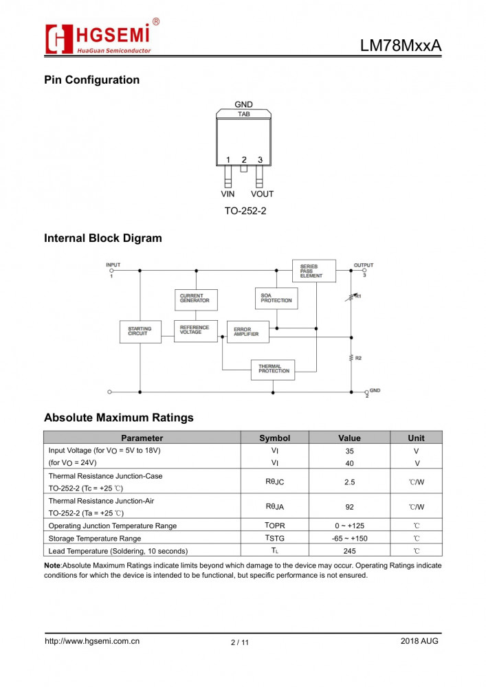 LM78M05ACDT/TR datasheet page 2